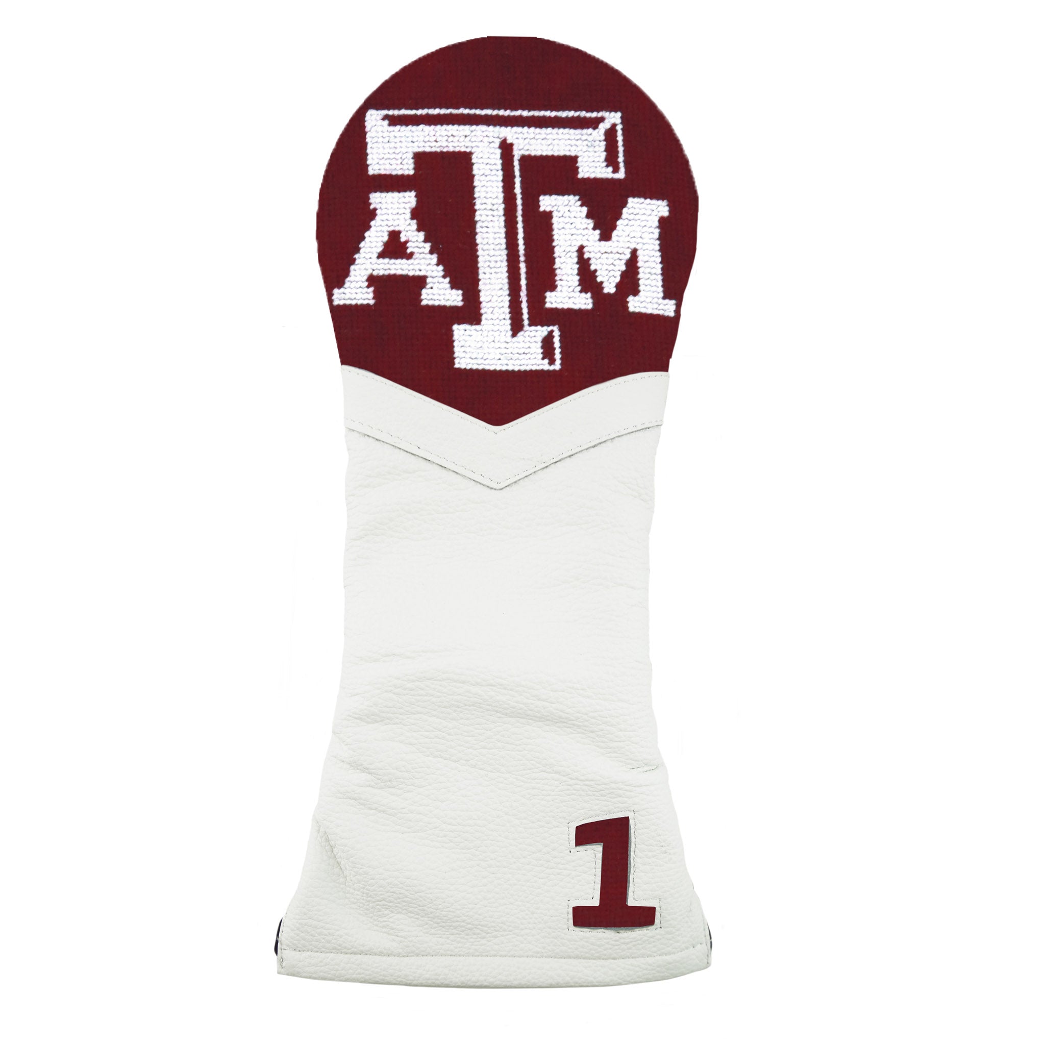 Texas A&M Driver Headcover (Maroon) (White Leather Texas A&M Driver Headcover (Maroon) (White Leather
