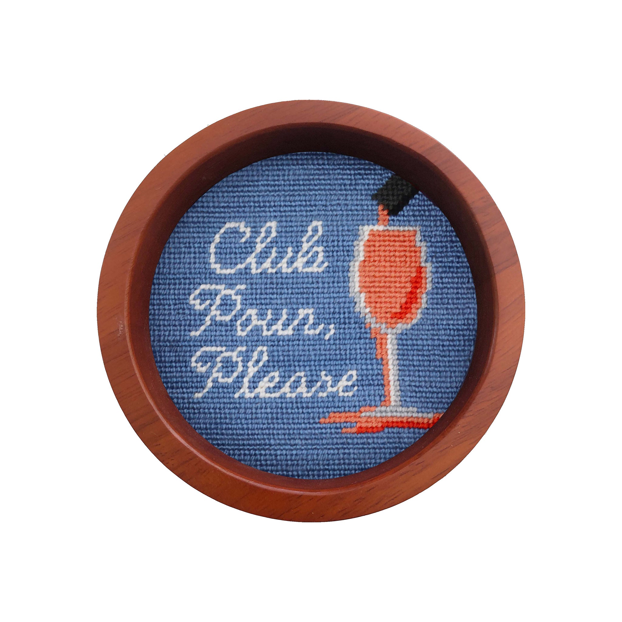 Club Pour Please Rose Wine Bottle Coaster (Stream Blue) – Smathers ...