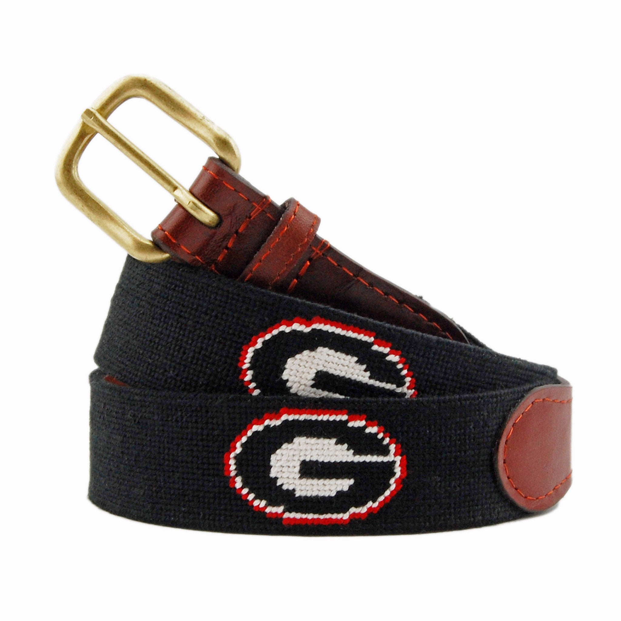Georgia Needlepoint Belt (Black) – Smathers & Branson