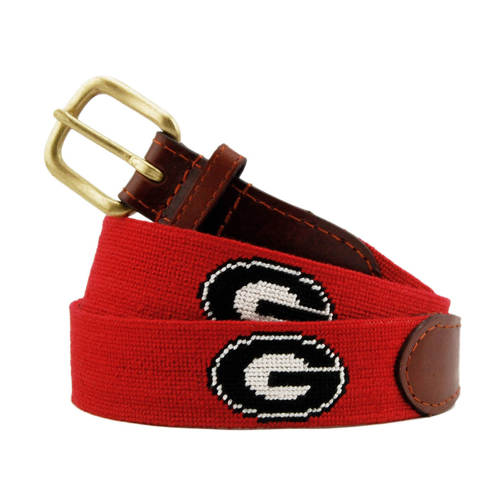 Georgia Needlepoint Belt (Red) – Smathers & Branson