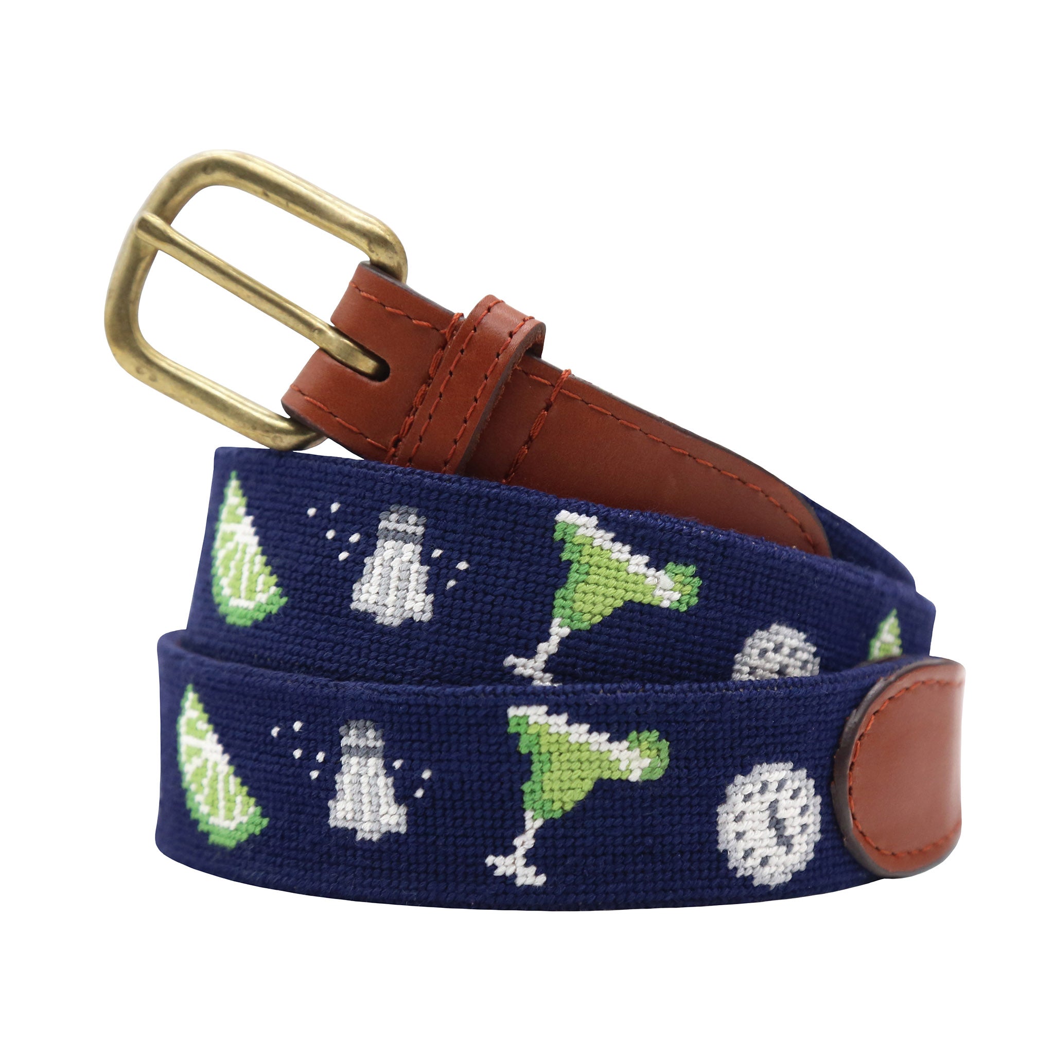 Margaritaville 5 O'Clock Pattern Belt (Dark Navy) (Final Sale ...