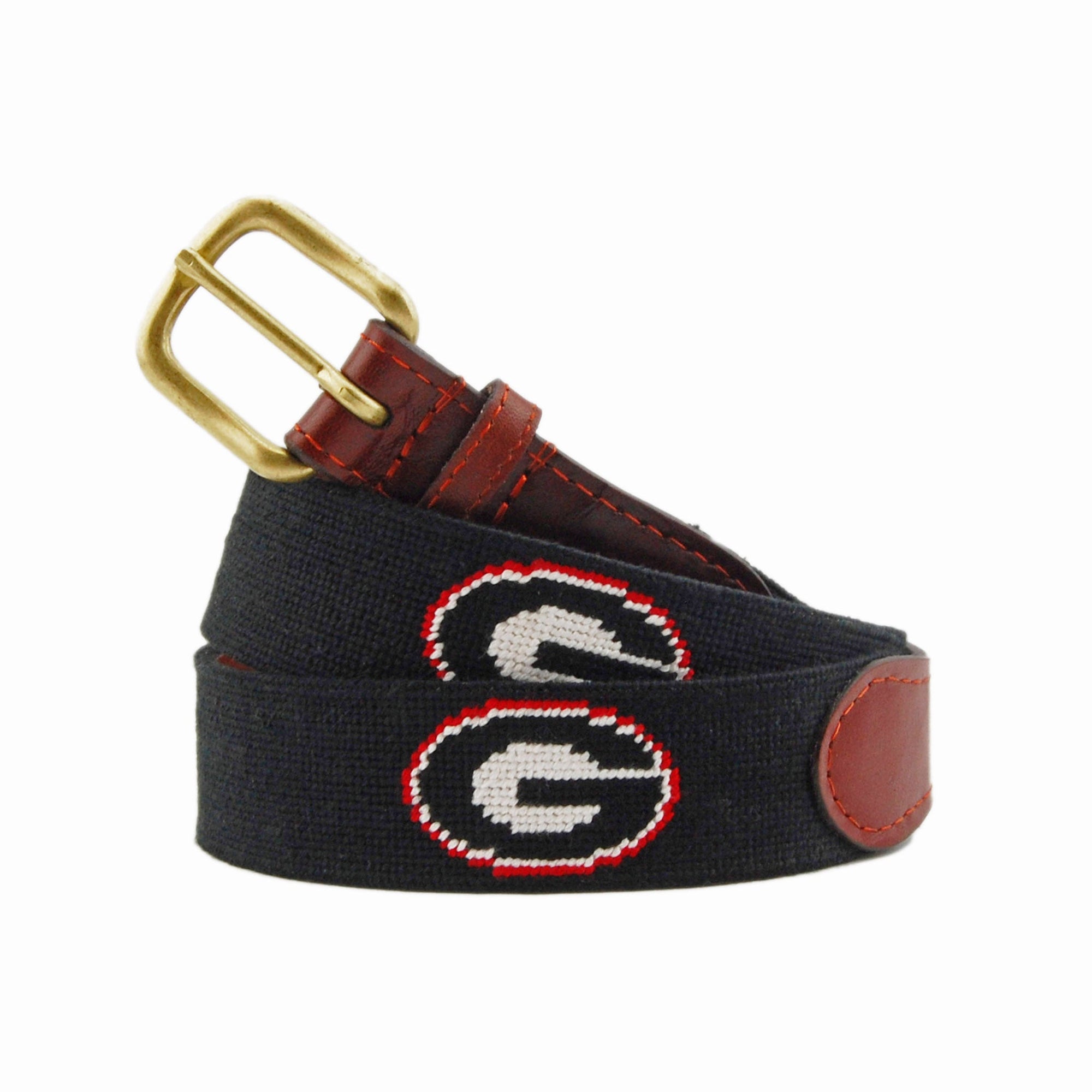 Georgia Needlepoint Belt (Black) – Smathers & Branson