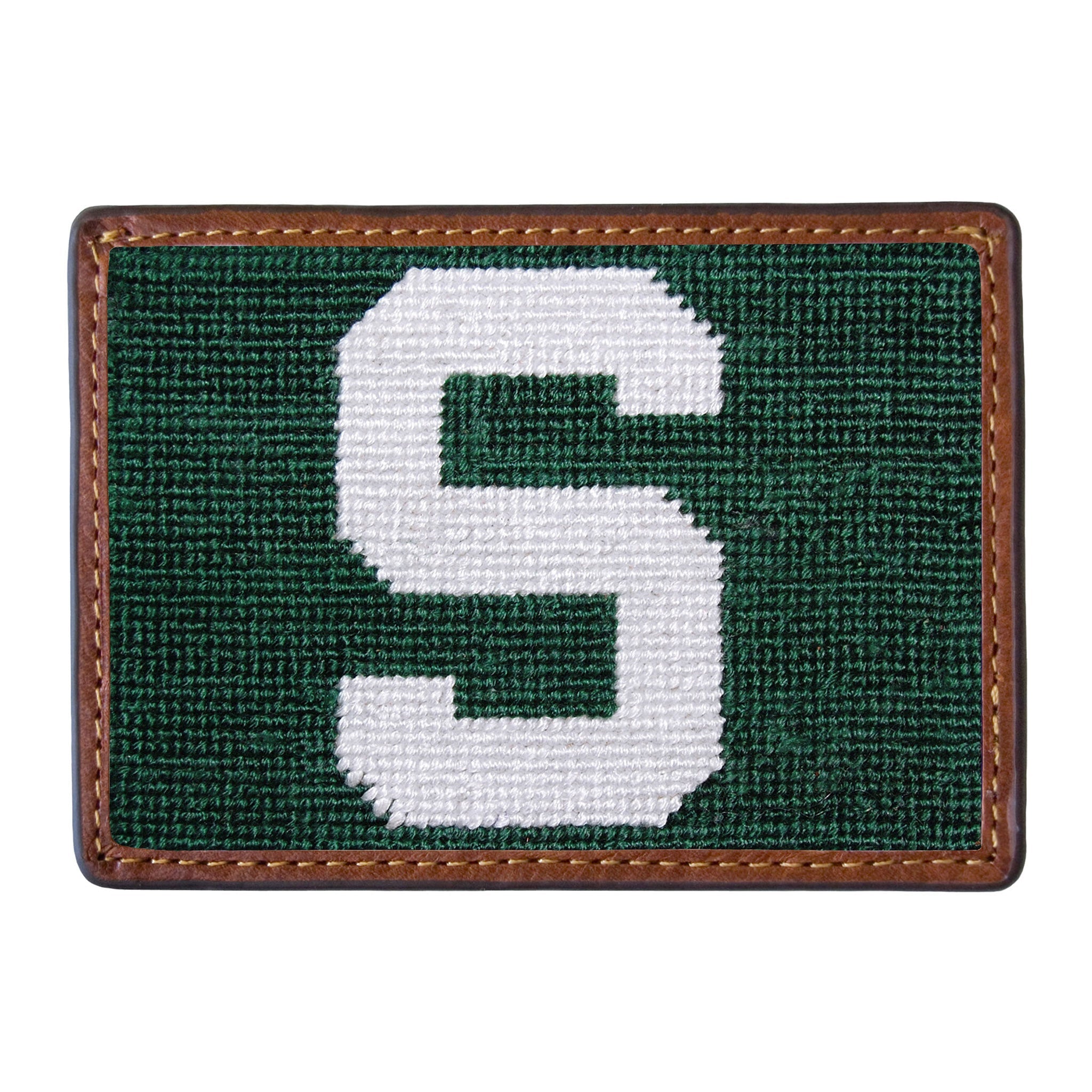 Michigan State S Card Wallet (Dark Pine) – Smathers & Branson