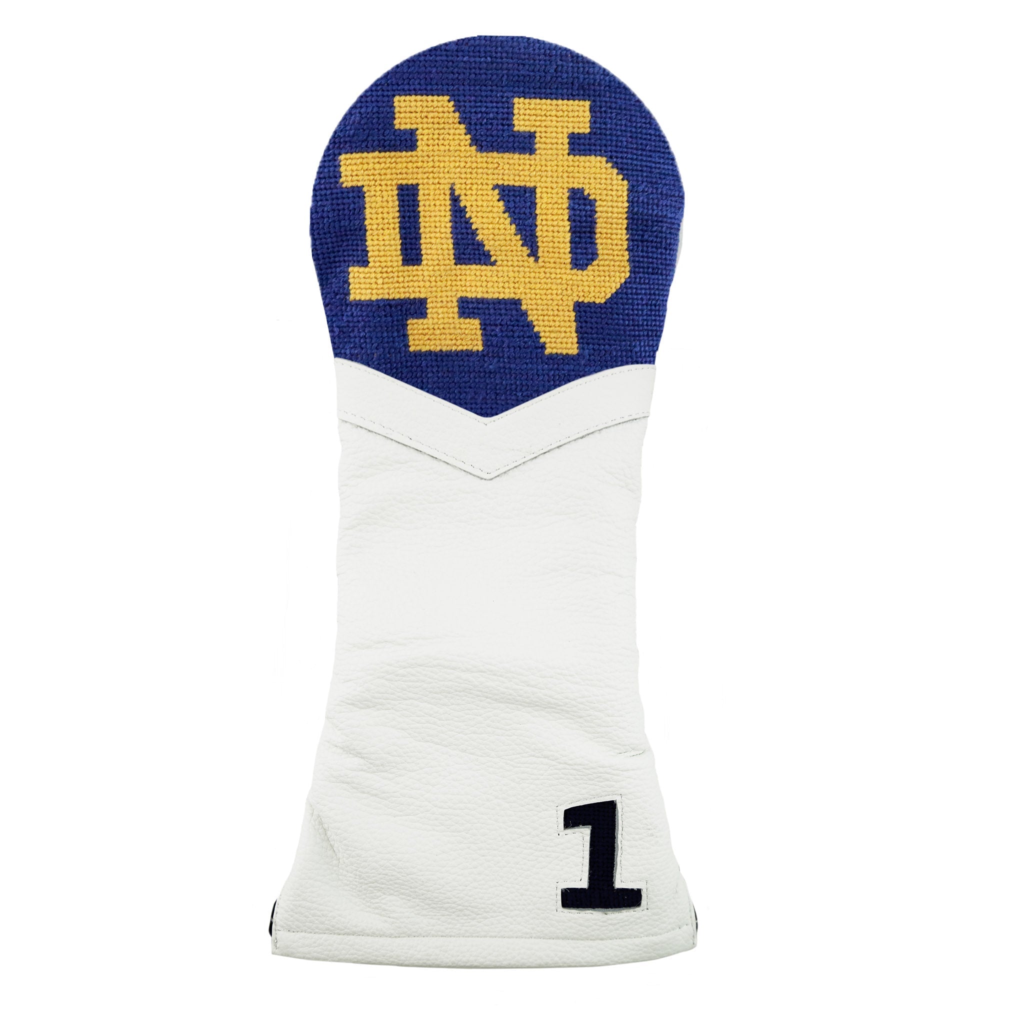 Notre Dame ND Driver Headcover (Classic Navy) (White Leather ...